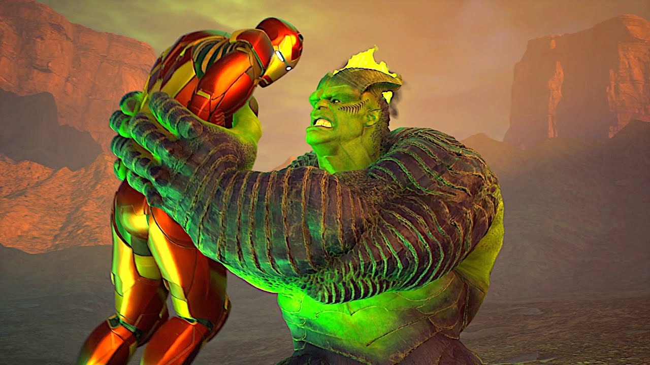 EVIL Fallen Hulk Almost Crushes Iron man - Marvel Midnight Suns - YouTube