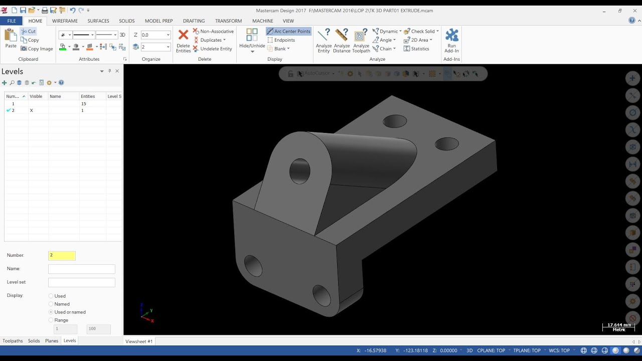 Mastercam 2017 Thiết kế 3D Part 01 - Trung tâm Công Nghệ Cao - CAD CAM ...