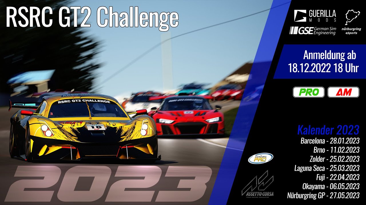 RSRC GT2 Challenge 2023 - Lauf 2 - Brno [Assetto Corsa] - YouTube