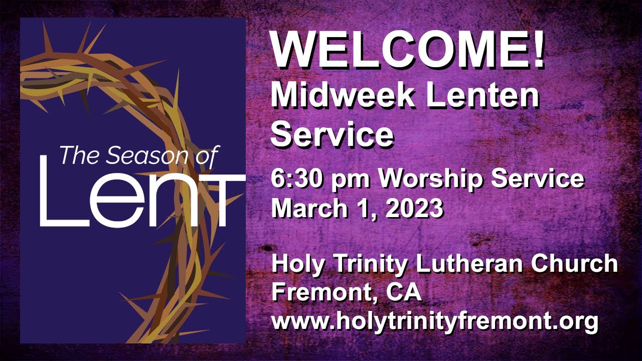 Midweek Lenten Service week 1 - YouTube