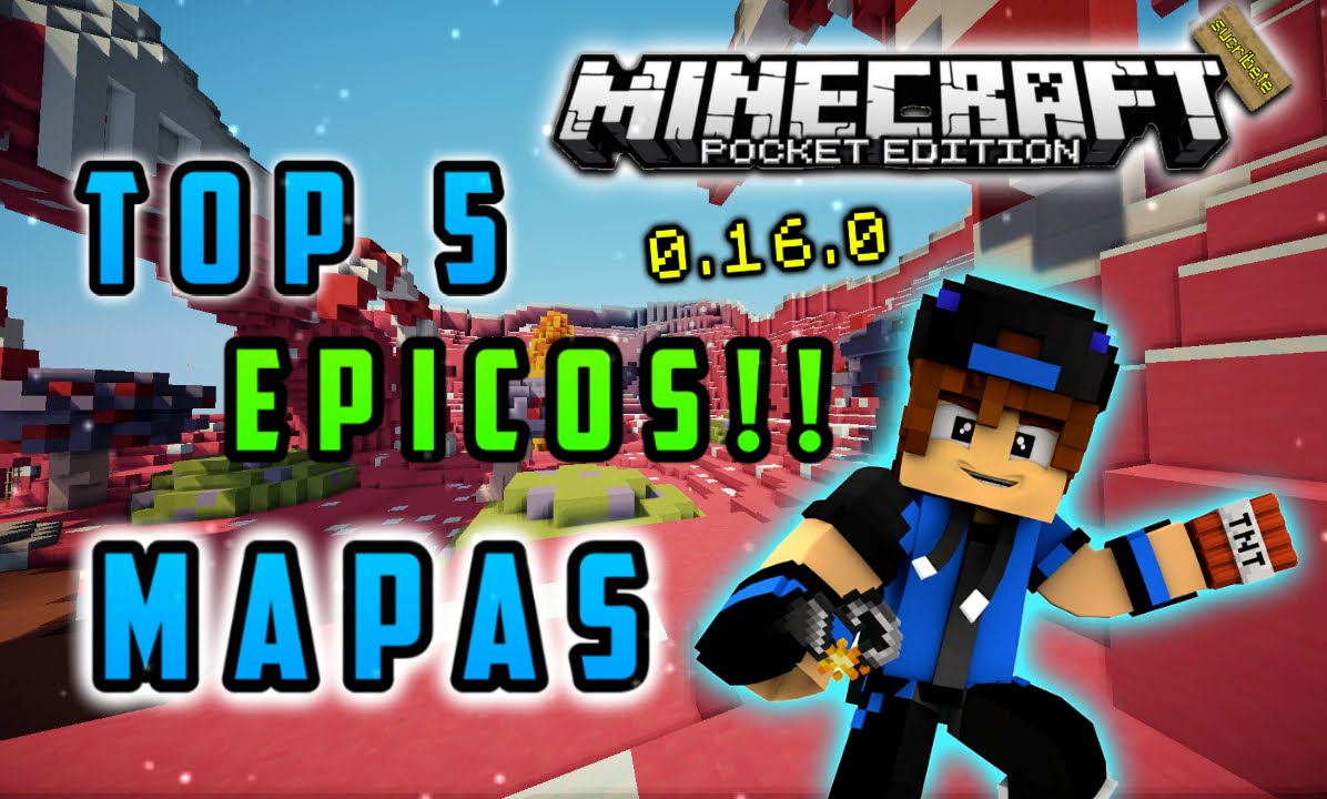 -TOP 5 ÉPICOS MAPAS PARA MINECRAFT PE 0.16.0 - YouTube