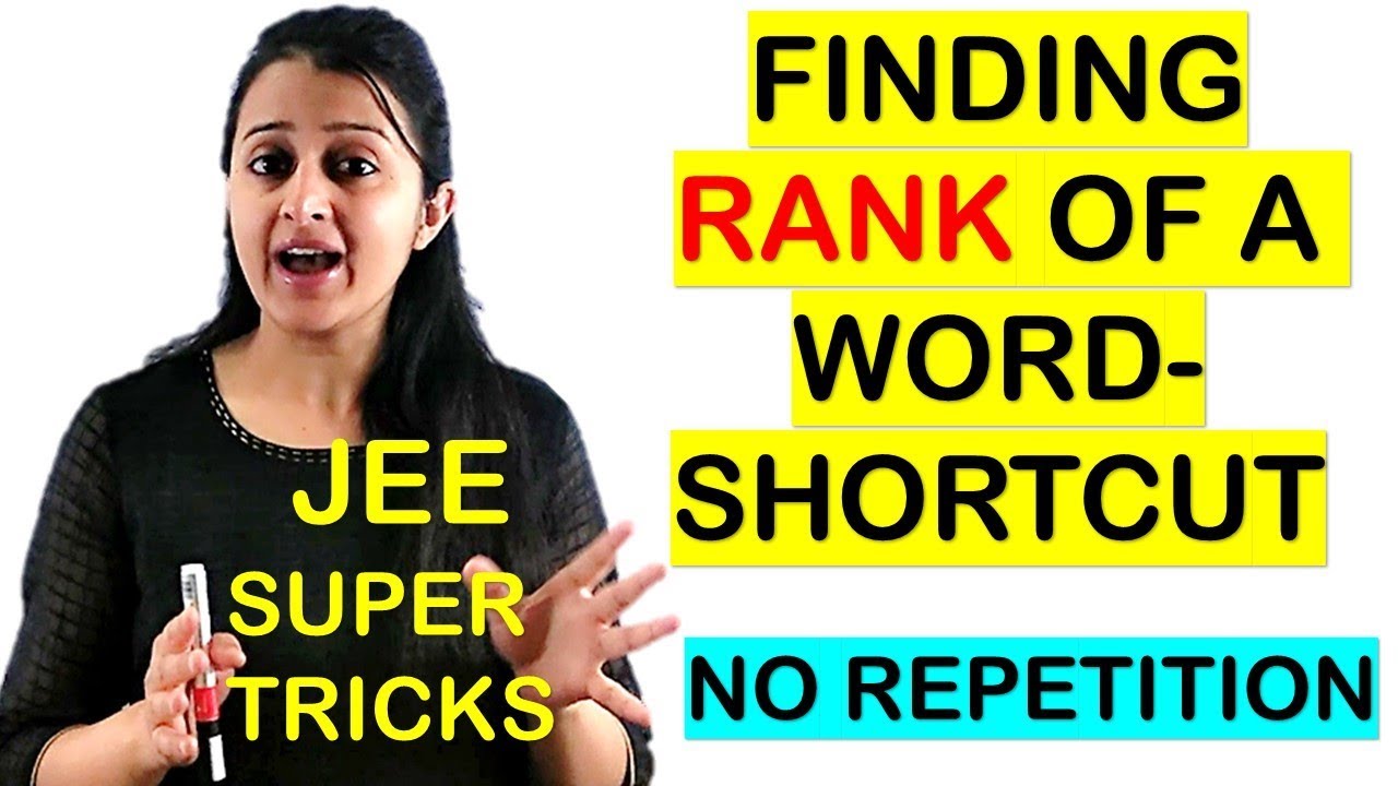 HOW TO FIND RANK OF A WORD IN THE DICTIONARY SHORT CUT JEE NDA NA CETs TRICKS YouTube how-to-find-rank-of-a-word-in-the-dictionary-short-cut-jee-nda-na-cets-tricks-youtube