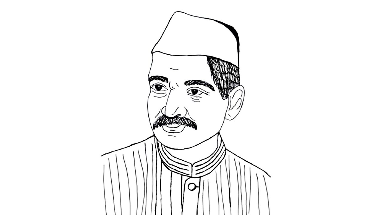 How To Draw Rajendra Prasad Drawing - YouTube