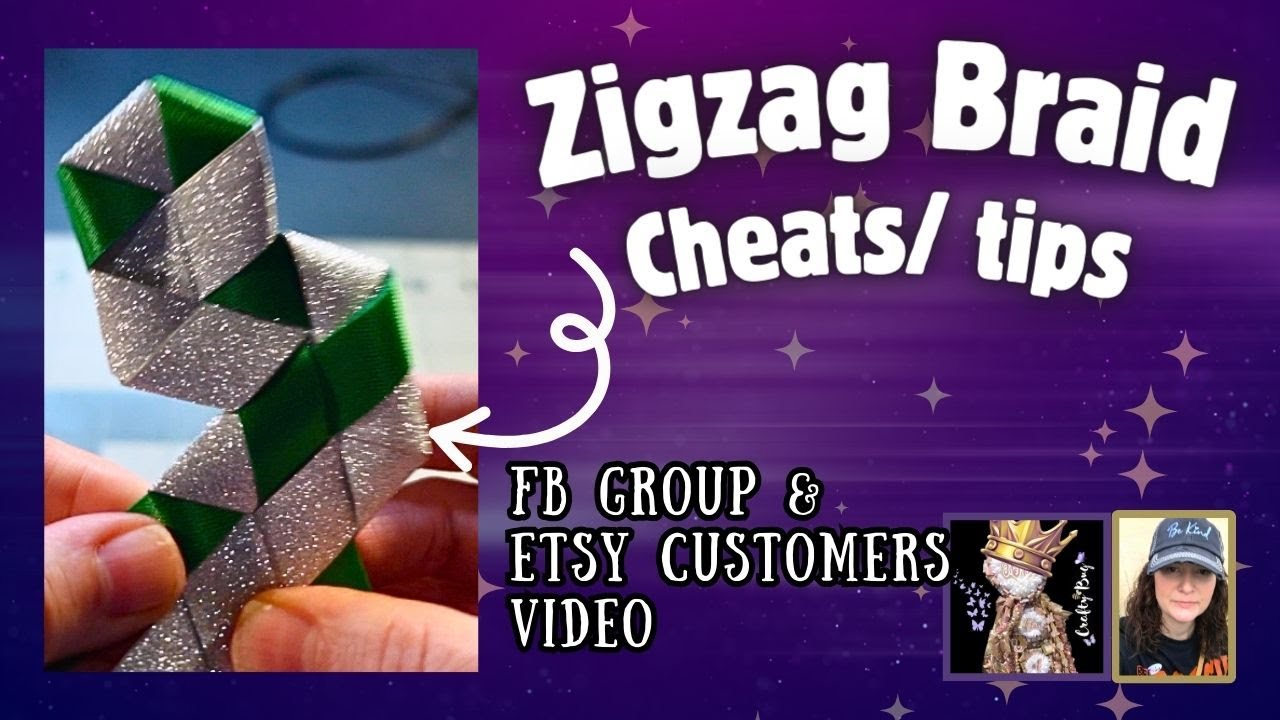 Zigzag Braid cheat and tips for FB Group & Etsy Customers only! - YouTube