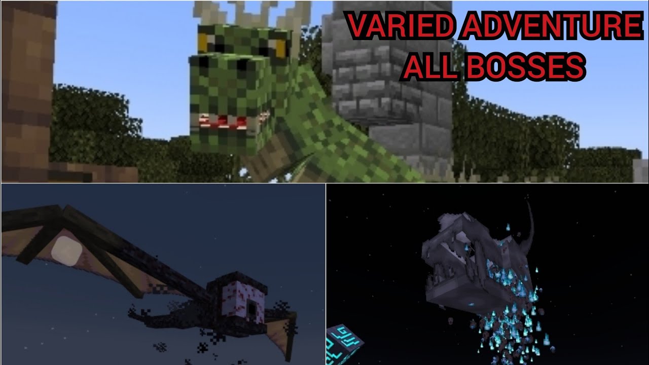Minecraft Varied Adventure All Bosses ( 1.19.2 Mod ) - YouTube
