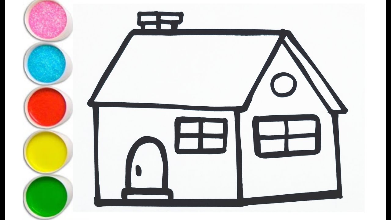 3D House Drawing, Colouring and Painting for Kid's,Toddlers |How to ...