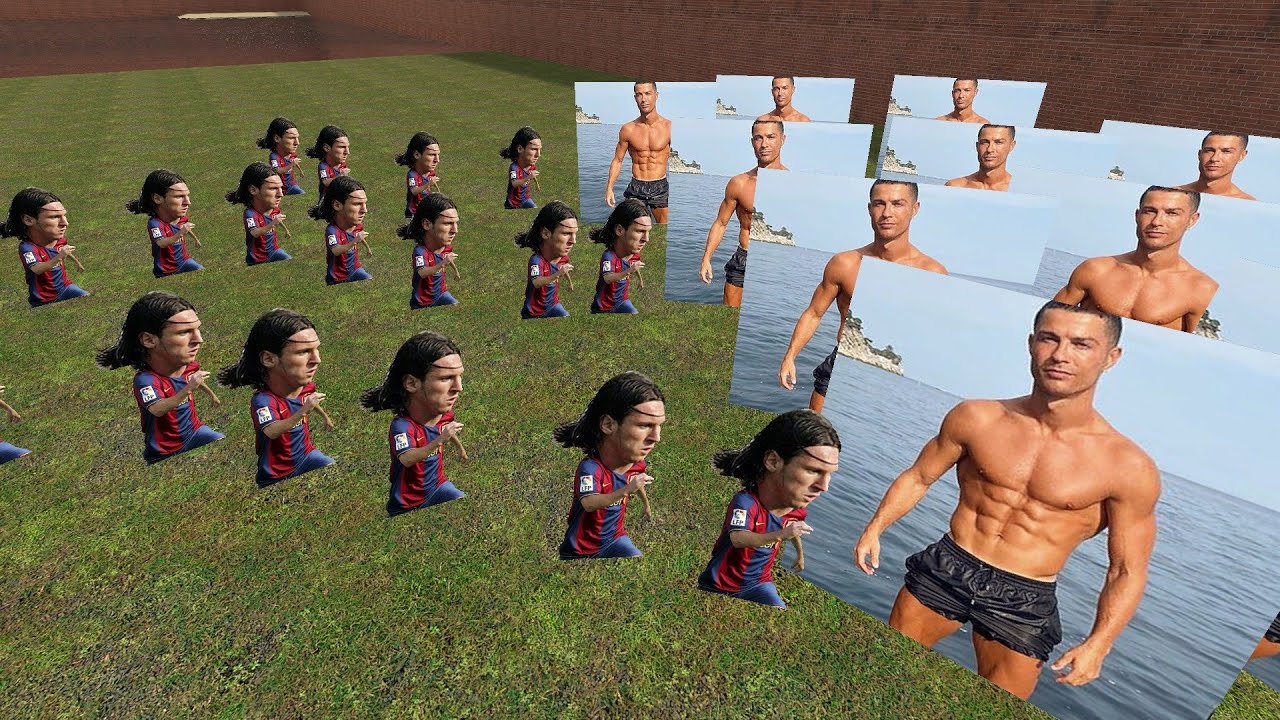 Messi Ankara Messi family and Siuuu Ronaldo Family GMOD Nextbots - YouTube