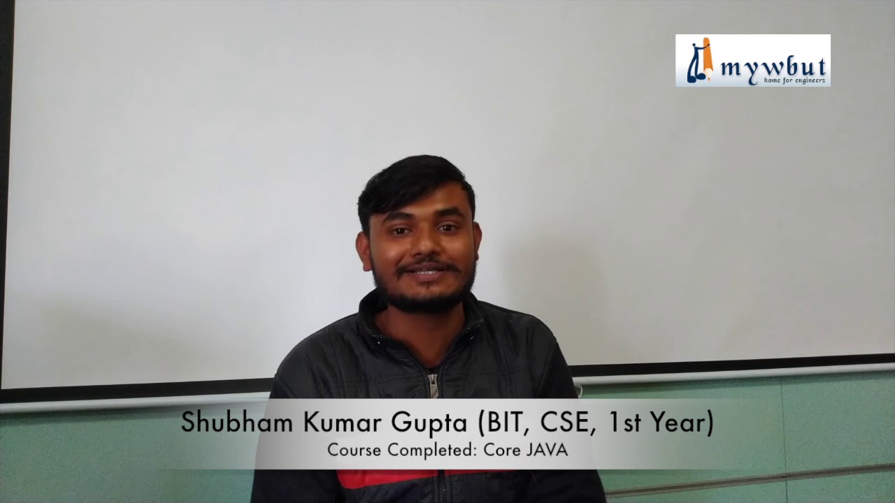 Mywbut Training Feedback [Course: Core JAVA] - YouTube