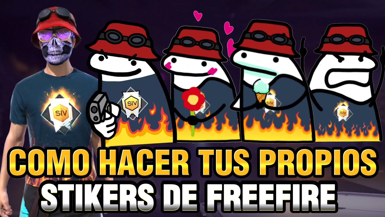 COMO HACER TUS PROPIOS STIKERS DE TU PERSONAJE DE FREEFIRE EN Celular📲 ...