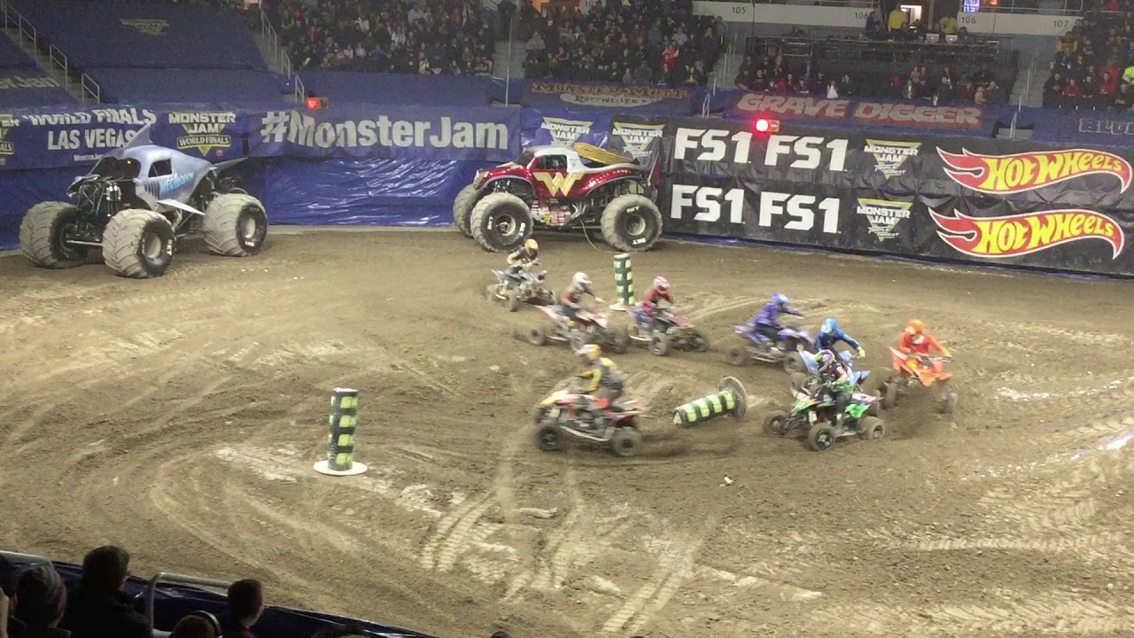 Monster Jam Providence, RI 2018 Saturday Afternoon: ATV Racing - YouTube