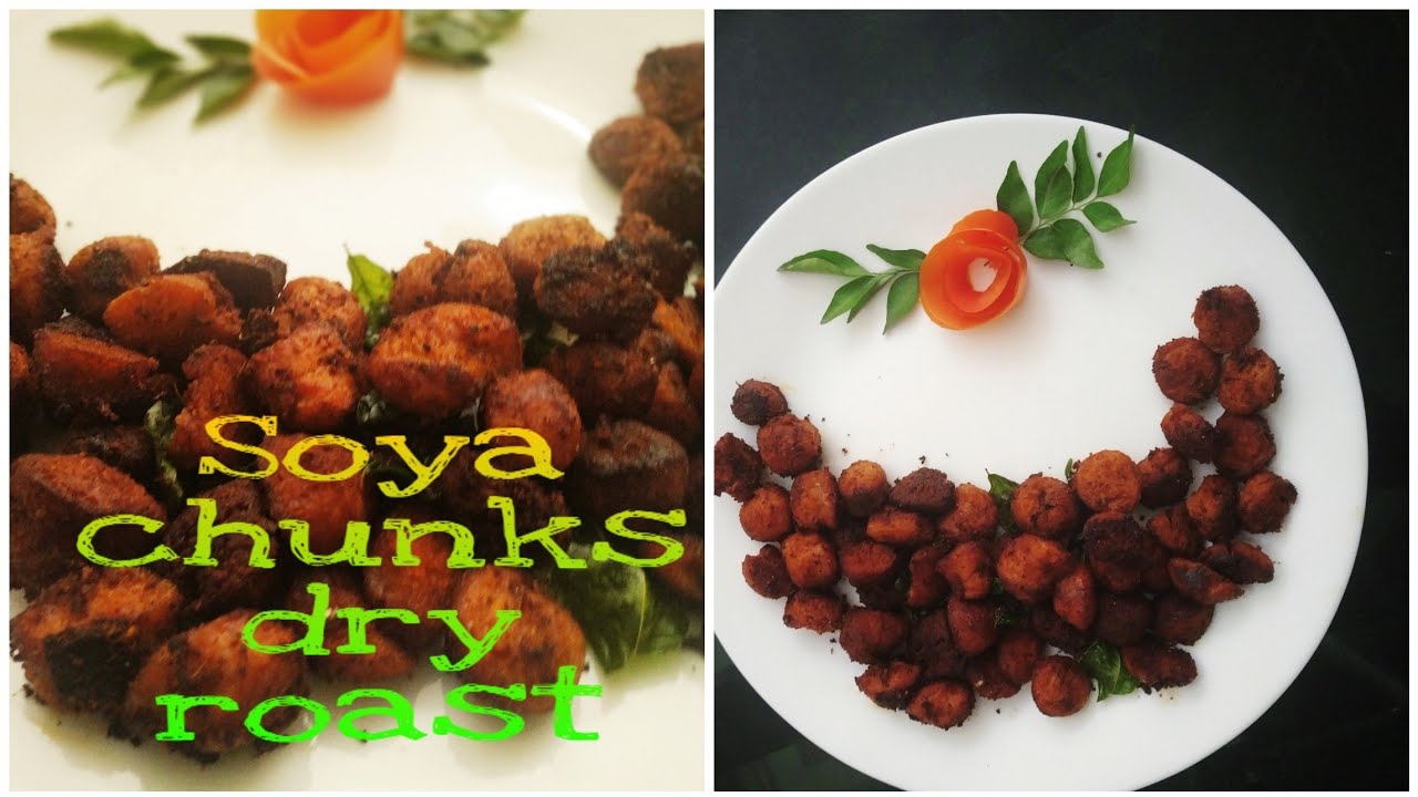 Soya chunks dry roast - YouTube