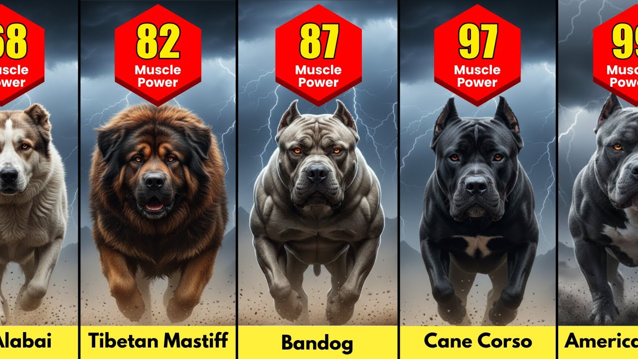 Strongest Dog Breeds in the World (Muscle Power Ranking) - YouTube