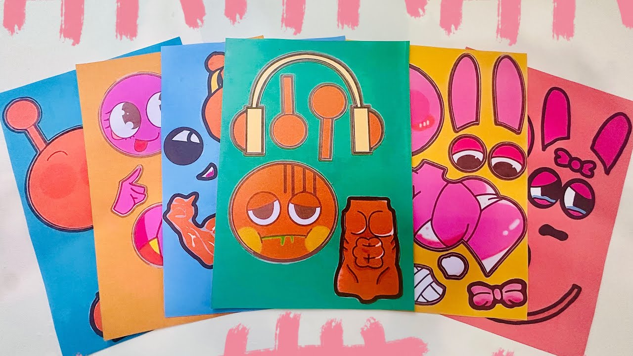 #6 🤡 How to make stickers book. Decorate sticker book with Sprunki ...