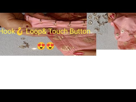 Easy Way To Stitch Blouse Hook And Hook Loop & Touch button || easy and ...