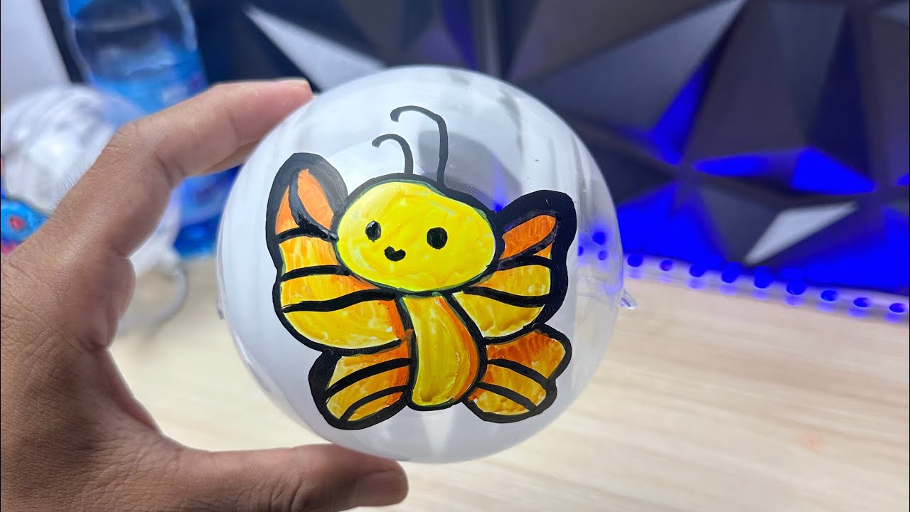 DIY making balloons on nano tape balloons with markers🤩🤩🫶🫶🧡💙💙💚 - YouTube