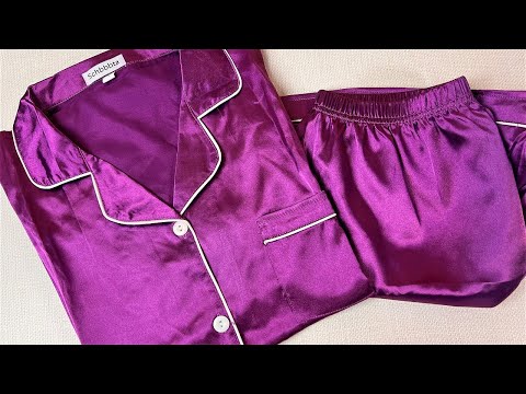 Silk Dark Purple Girls and Womens Satin Pajamas Set Review