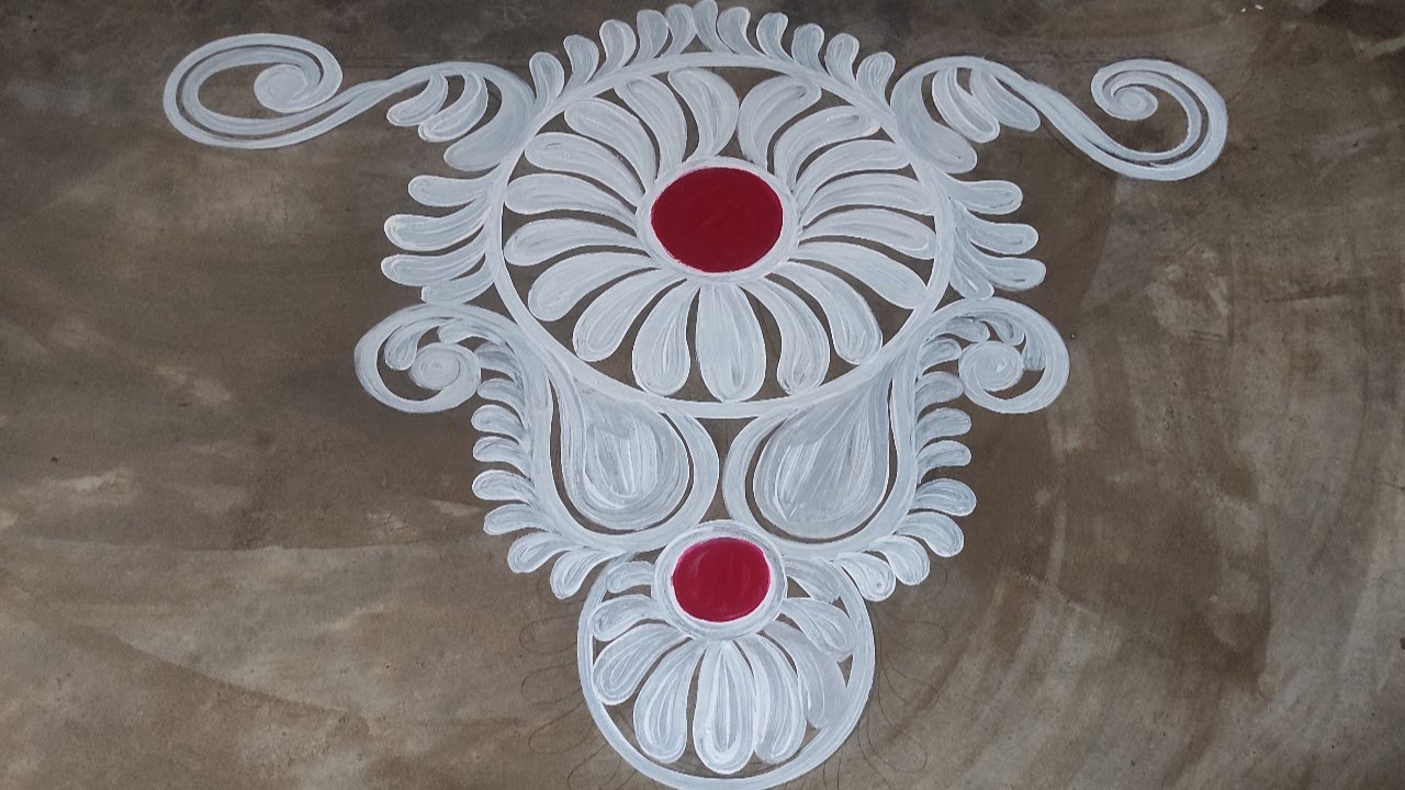 Easy alpona design/ Beautiful door alpona design/ Border alpona design ...