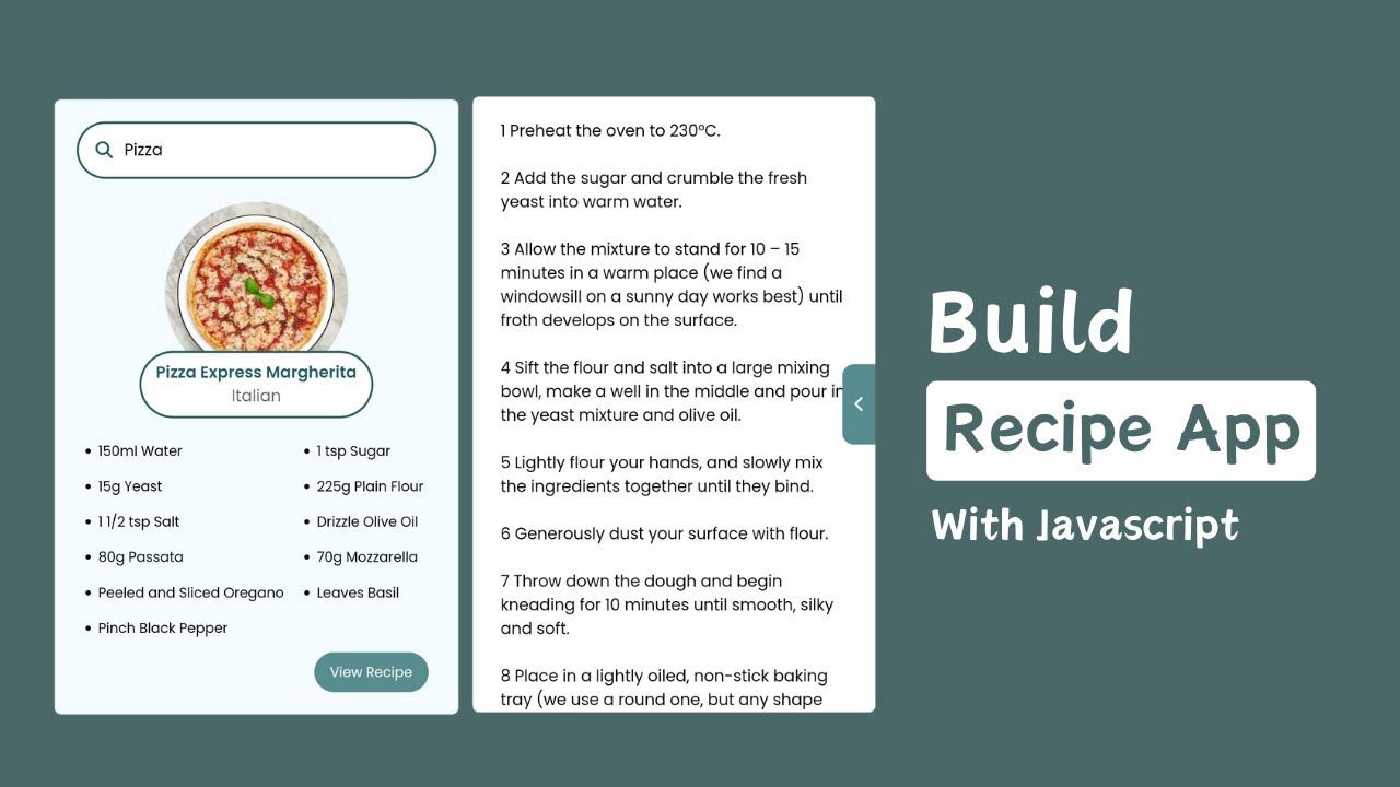 Recipe App In Html Css And Javascript Recipe App In Javascript Youtube 8904