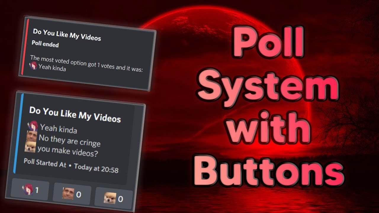Poll Command With Custom Emoji Buttons Discord JS 13 - YouTube