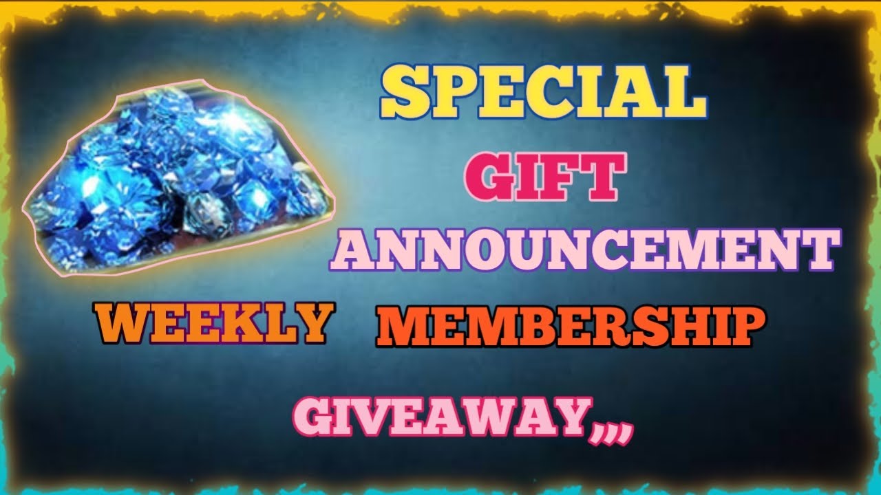 WEEKLY MEMBERSHIP CARD GIVEAWAY || Please share this video ...