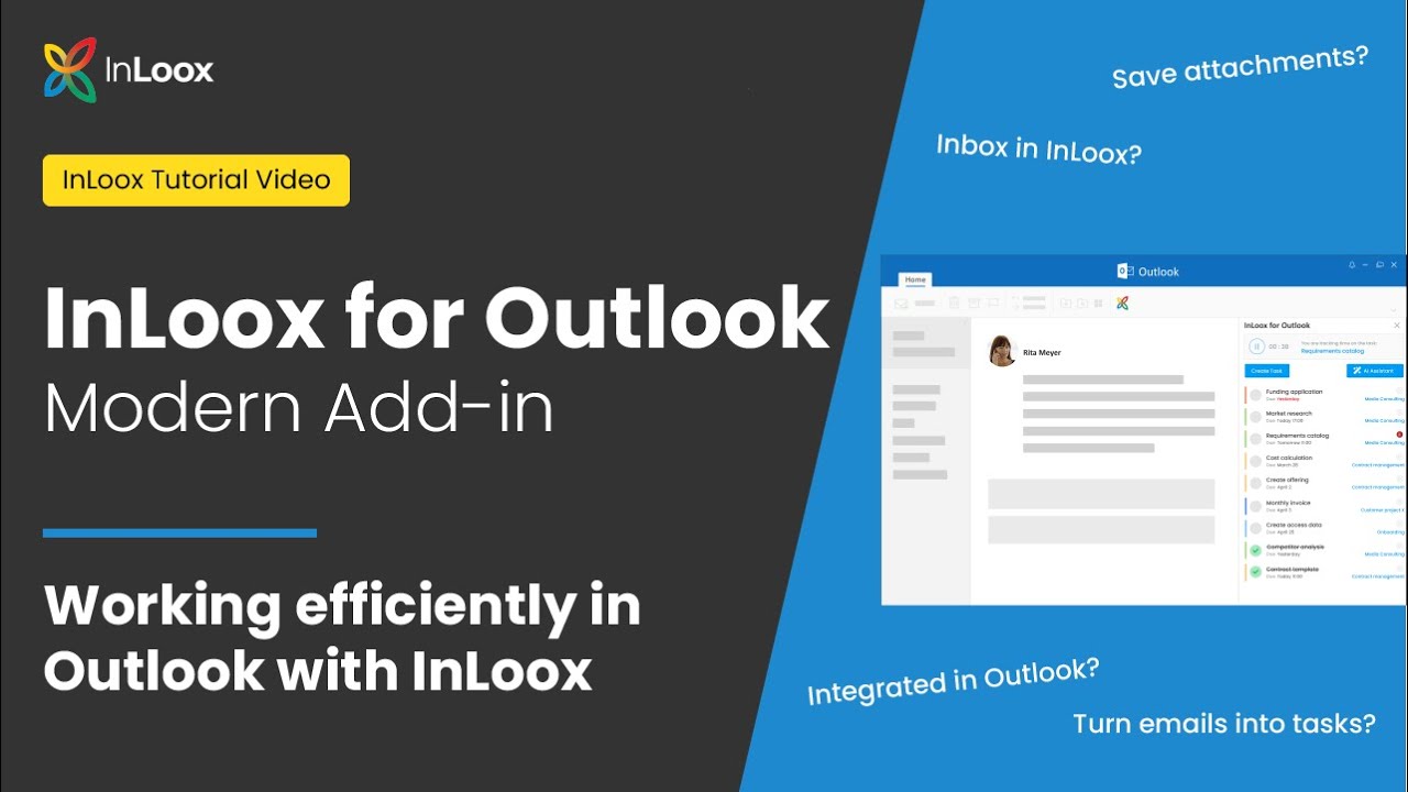 Video Tutorial: InLoox for Outlook Modern Add-in - YouTube