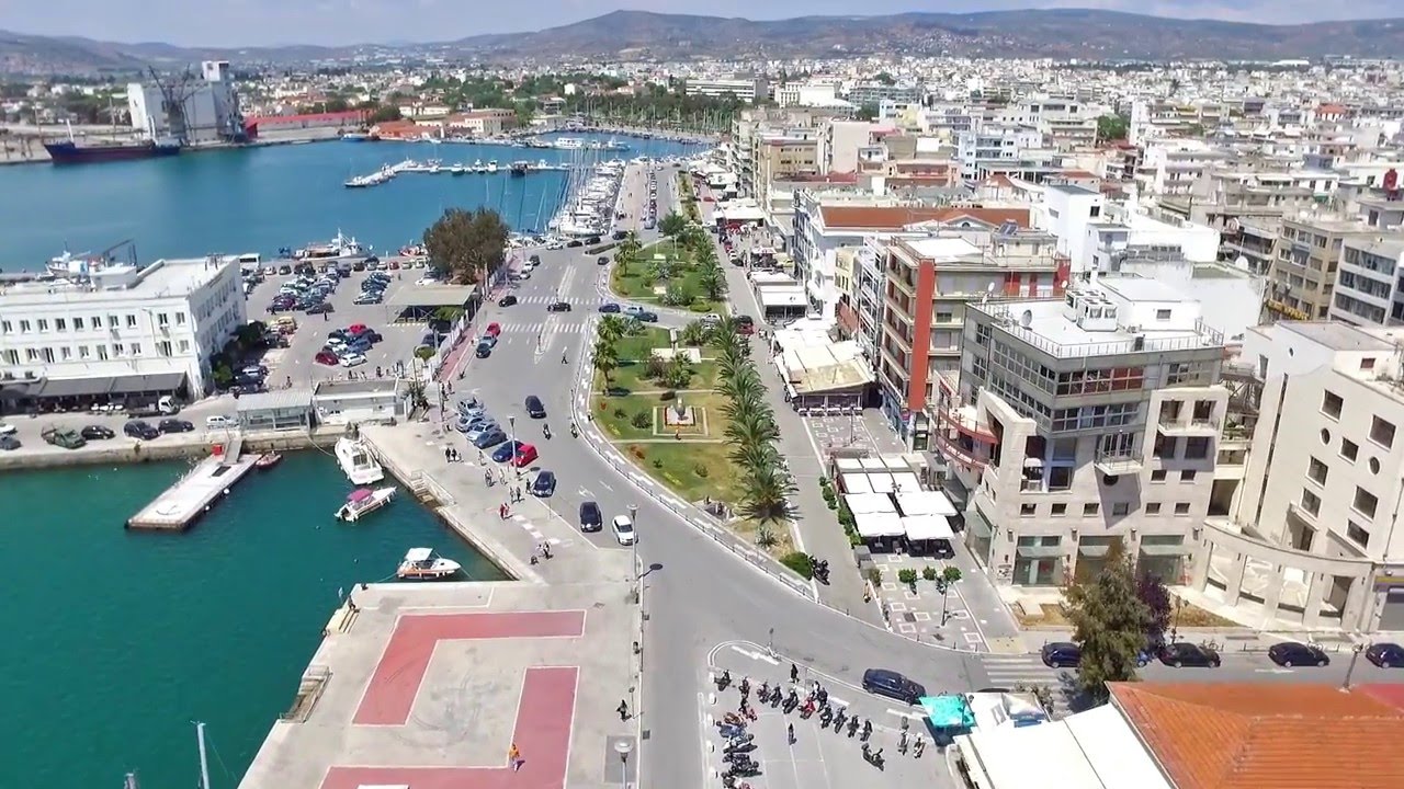 Volos beach aerial footage - YouTube