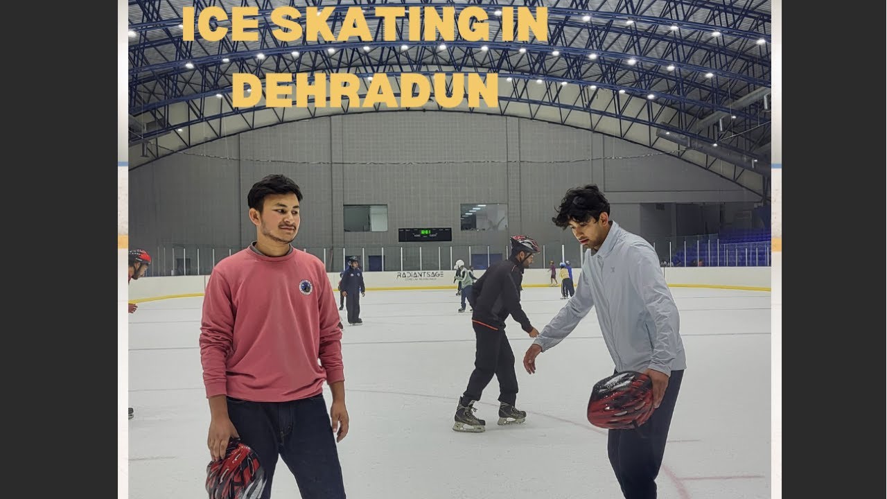 Learning Ice Skating first time in uttrakhand - YouTube