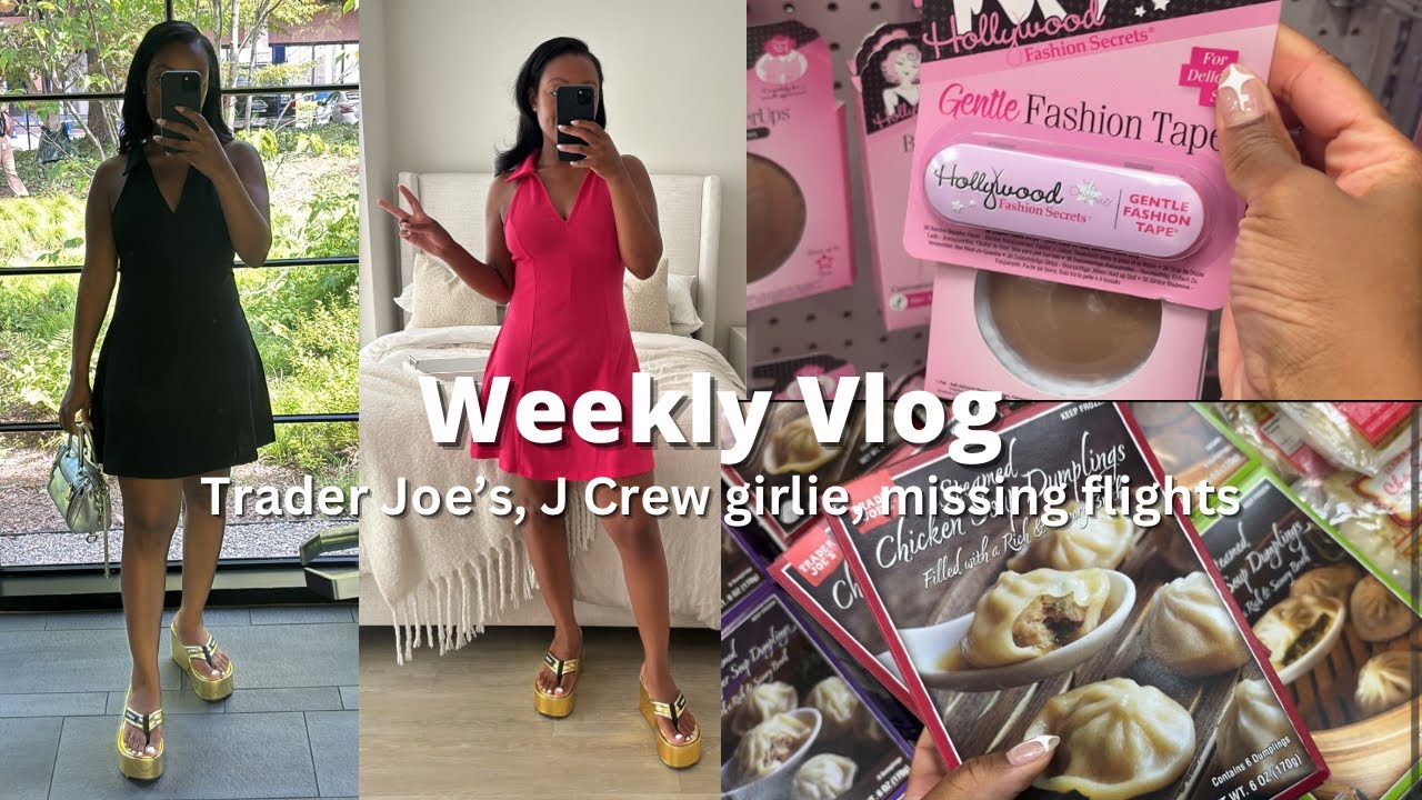 Weekly Vlog | J Crew girlie, Trader Joe’s, Missing flights - YouTube