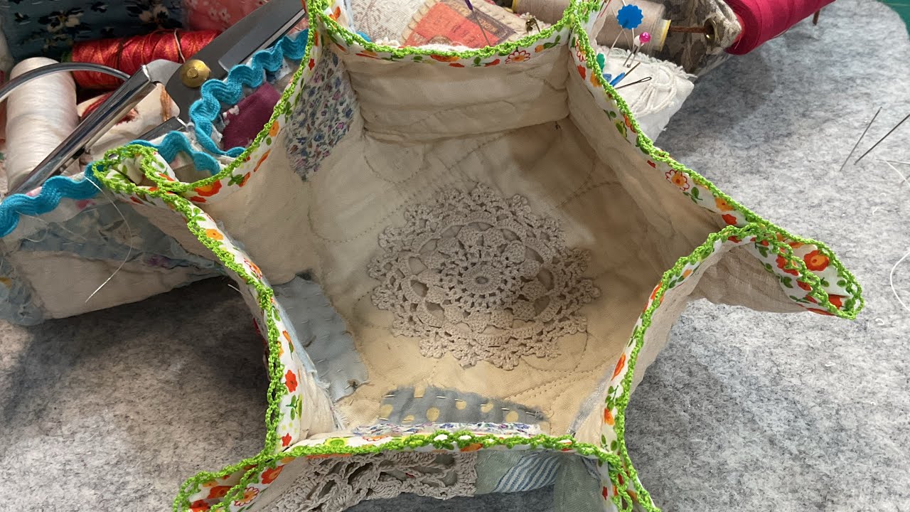Handmade hexagon bowl with pattern #handmade #handstitched - YouTube