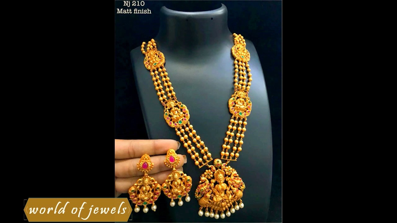 Antique gold Long chain designs/haraam/hara/step chain haram/long chain ...