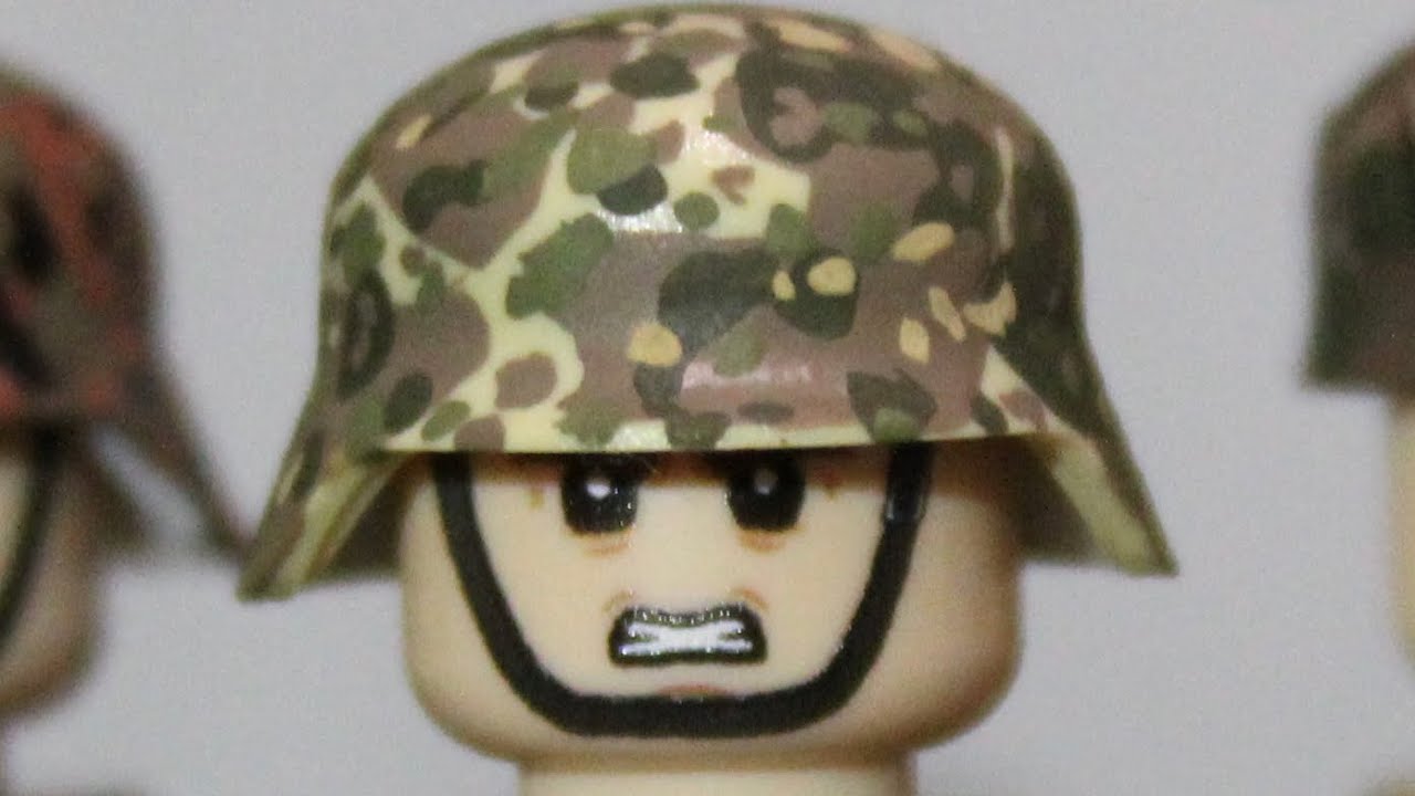 How to paint Lego ww2 german camo lego helmets(not historical) - YouTube