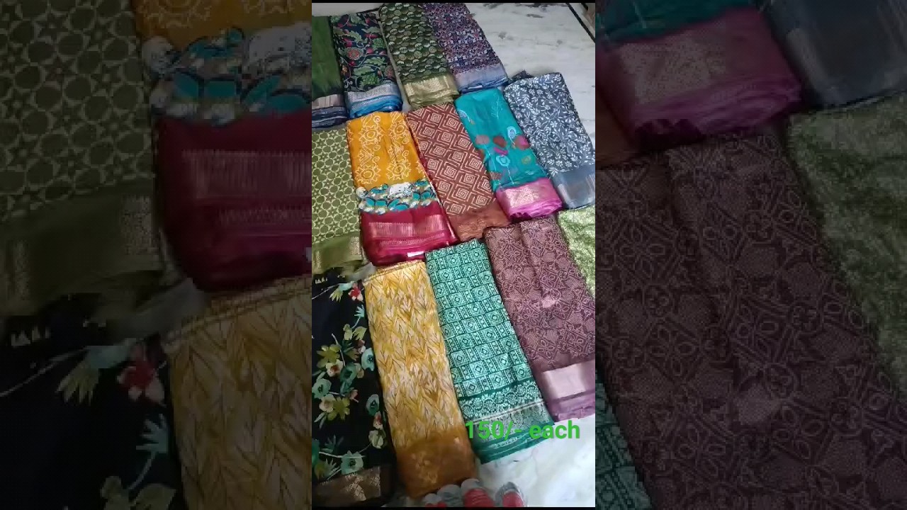 Two cut sarees (mukkala cheeralu) only for 150/- each. #Raikal - YouTube