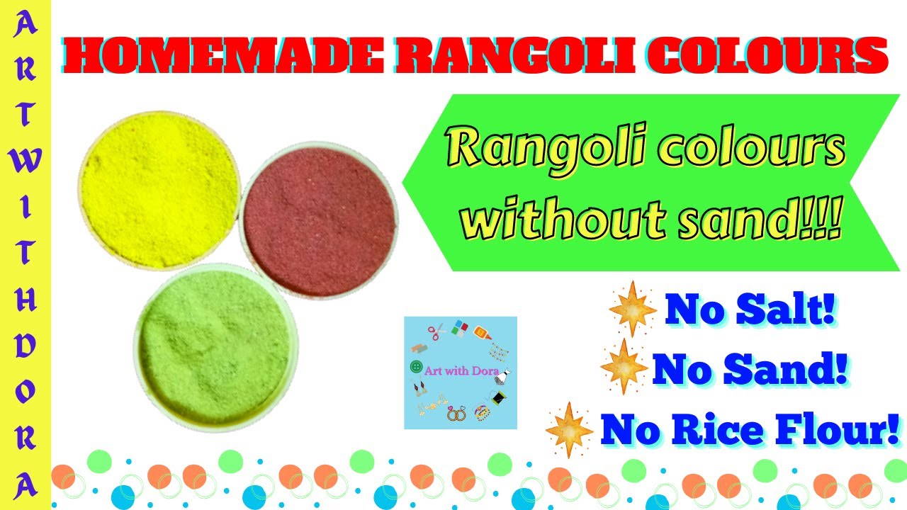 How to make rangoli colour powder at home | DIY rangoli colour powder ...