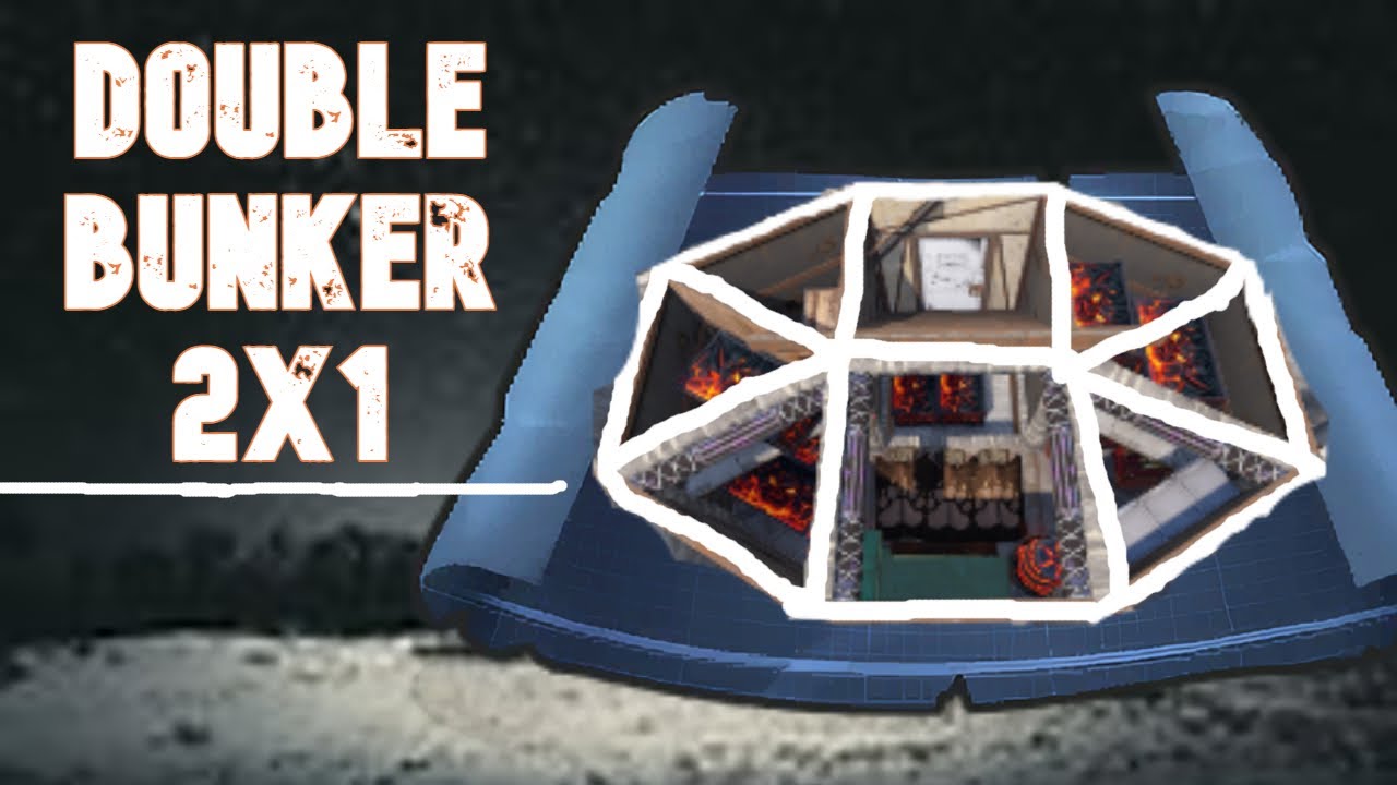 New meta double bunkered 2x1 rust base design. - YouTube