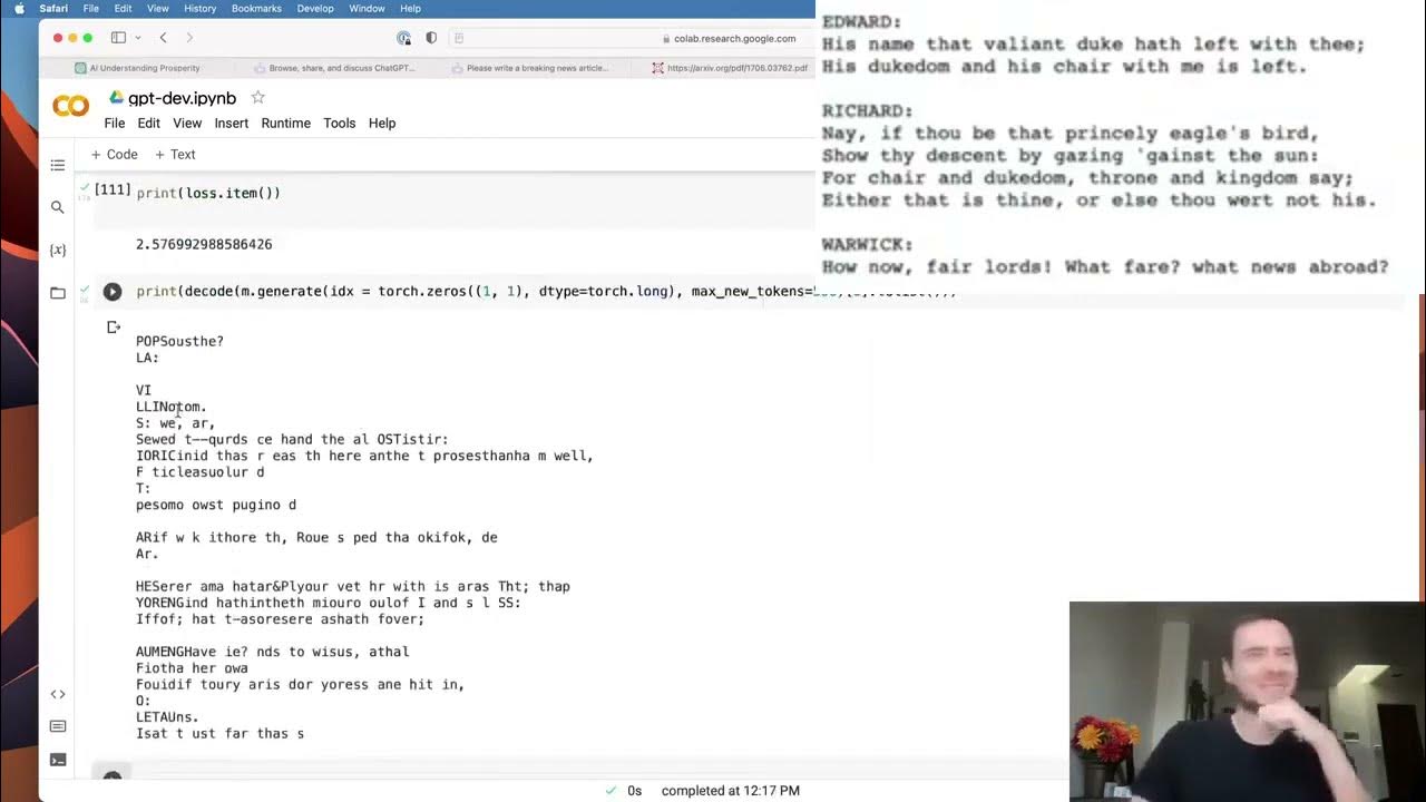 Simplest generative neural network: Bigram model (by A.Karpathy, adapted for Latvian) - YouTube