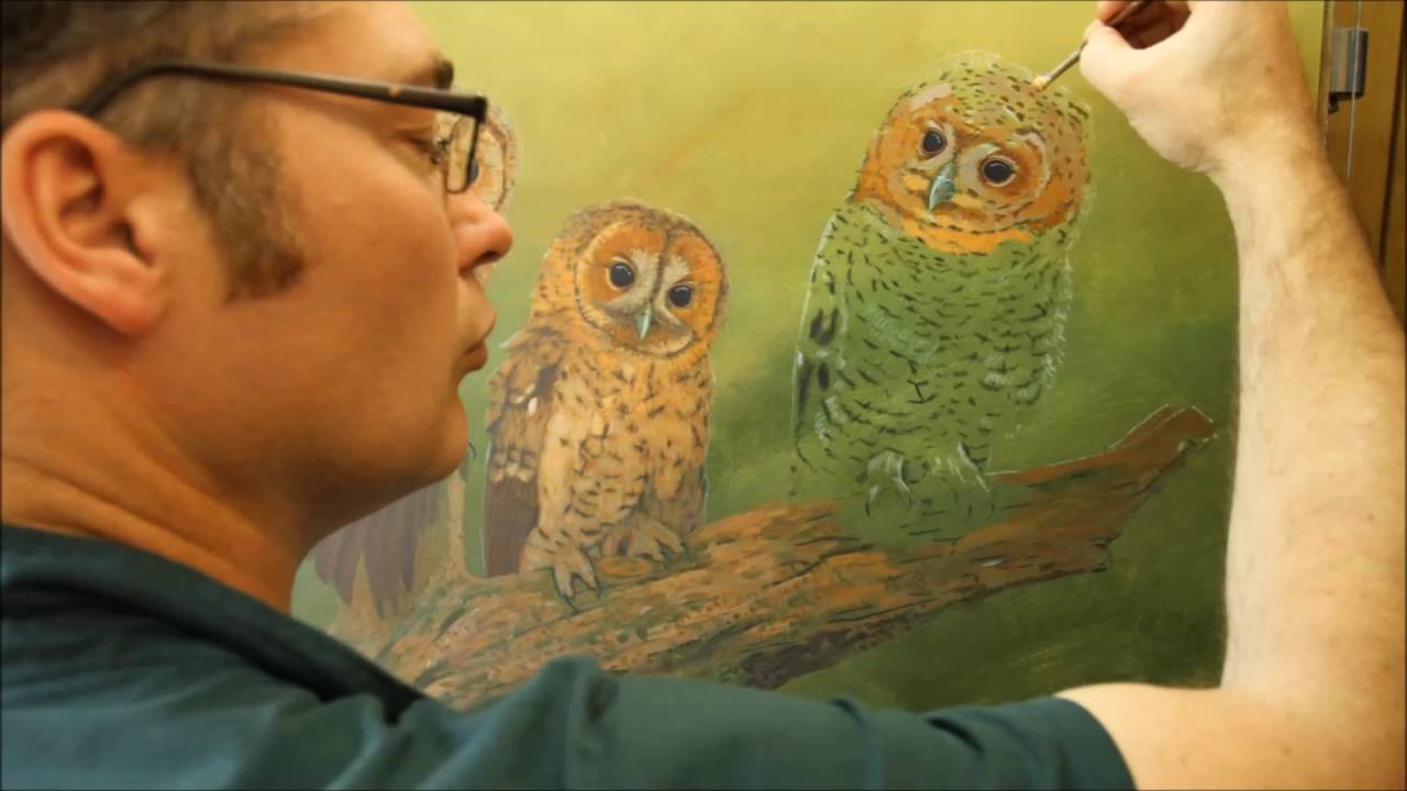 Robert E Fuller: Watch me paint these tawny chicks - YouTube