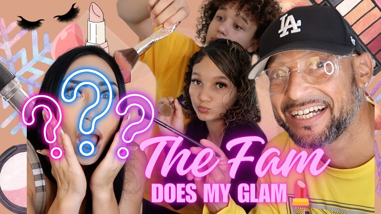 THE FAM DOES MY GLAM // STEP MAMA MAKEOVER VLOG - YouTube