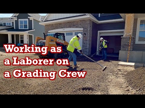 Working as a Laborer on a Grading Crew. Hard hats and shovels - YouTube