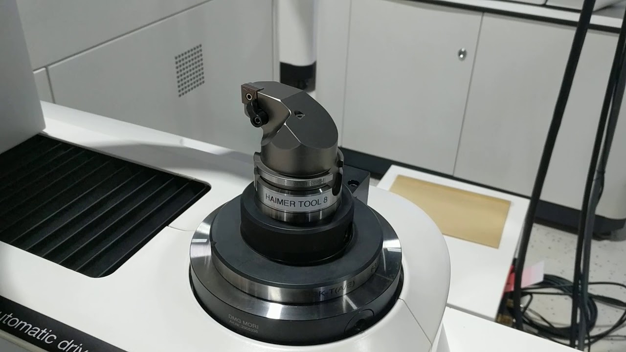 HAIMER Microset - Measuring a Lathe Tool using a Macro - YouTube