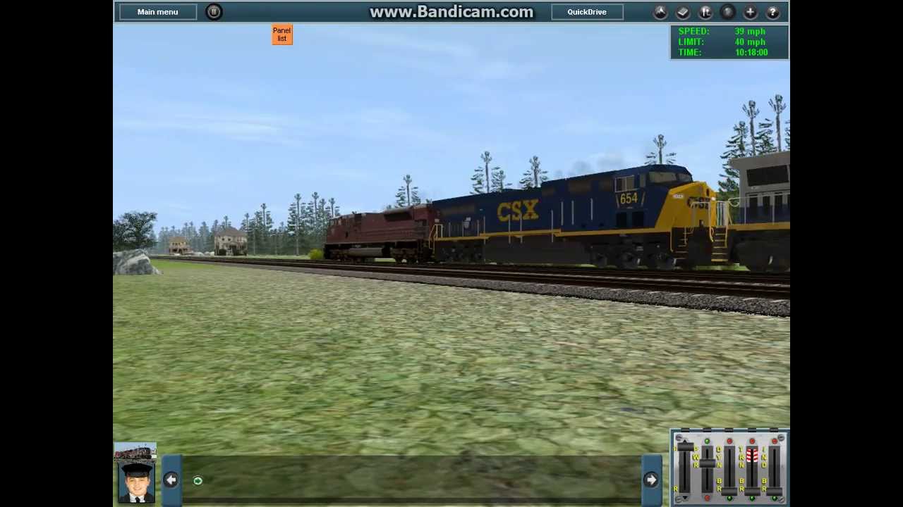 TRAINZ 12 CEFX SD9043MAC on CSX intermodal train with YN3 AC6000CW ...