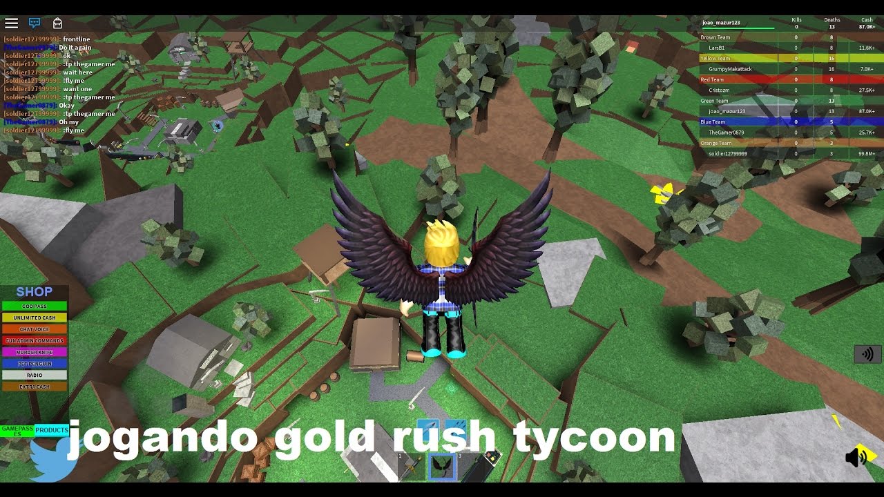 jogando roblox gold rush tycoon - YouTube