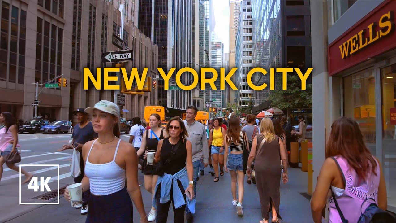 4K New York Walk - Manhattan Summer Walking Tour, NYC - YouTube