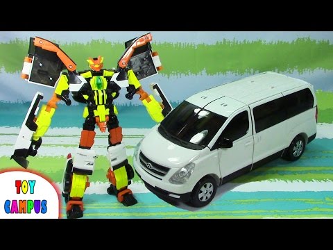 Hello Carbot Starex Dandy Car To Robot | 헬로카봇 스타렉스 댄디 | Transformers Minivan | ToysReview ToyCampus