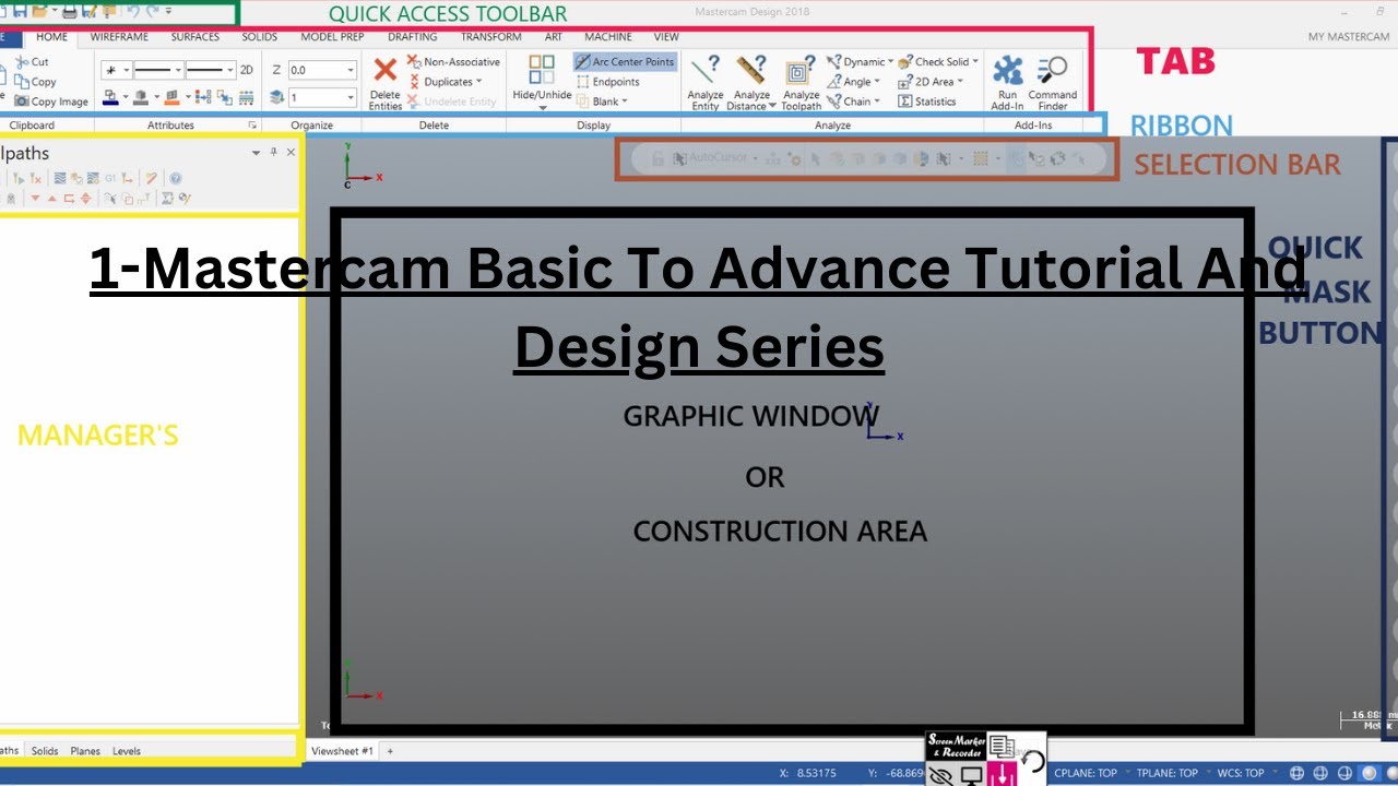 1-Mastercam Basic To Advance Tutorial #Mastercam Design Series ...