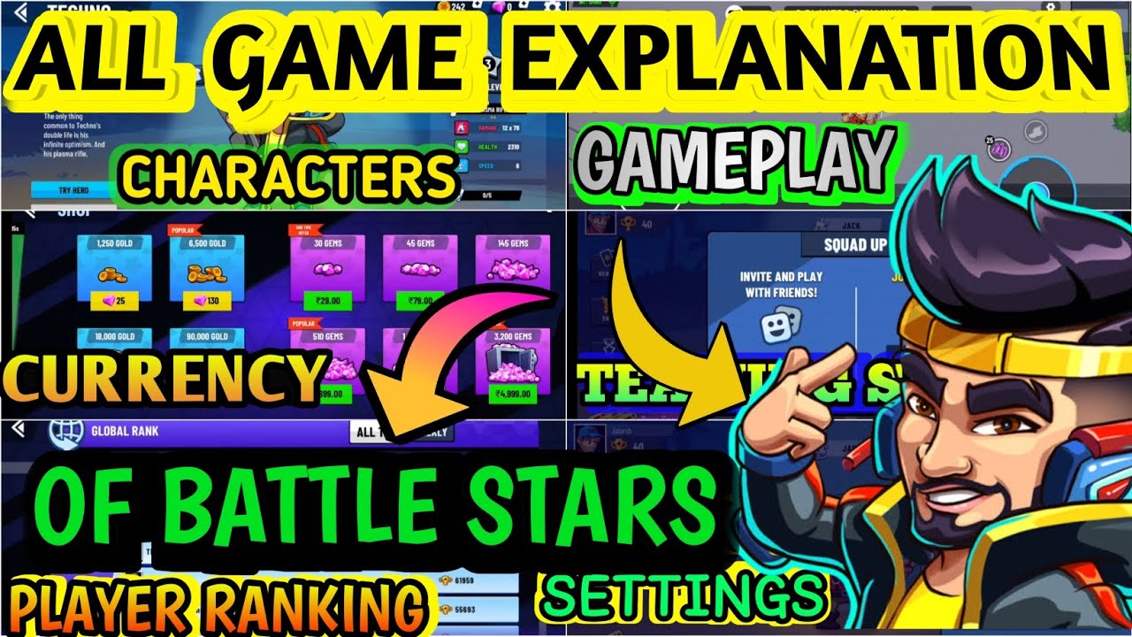 ALL BATTLE STARS⭐ GAME EXPLANATION IN HINDI || BATTLE STARS ⭐ ...