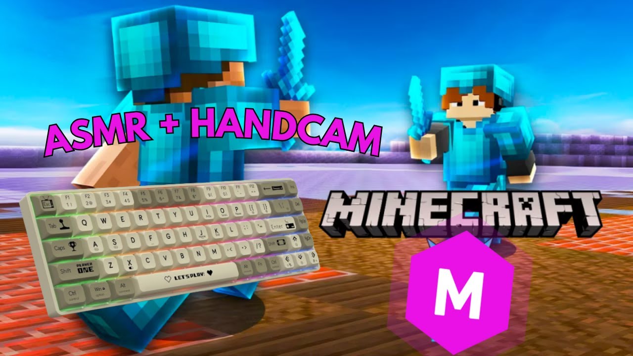 Minecraft PVP Mineman Asmr + Handcam (Ajazz AK680 Red Switches) - YouTube