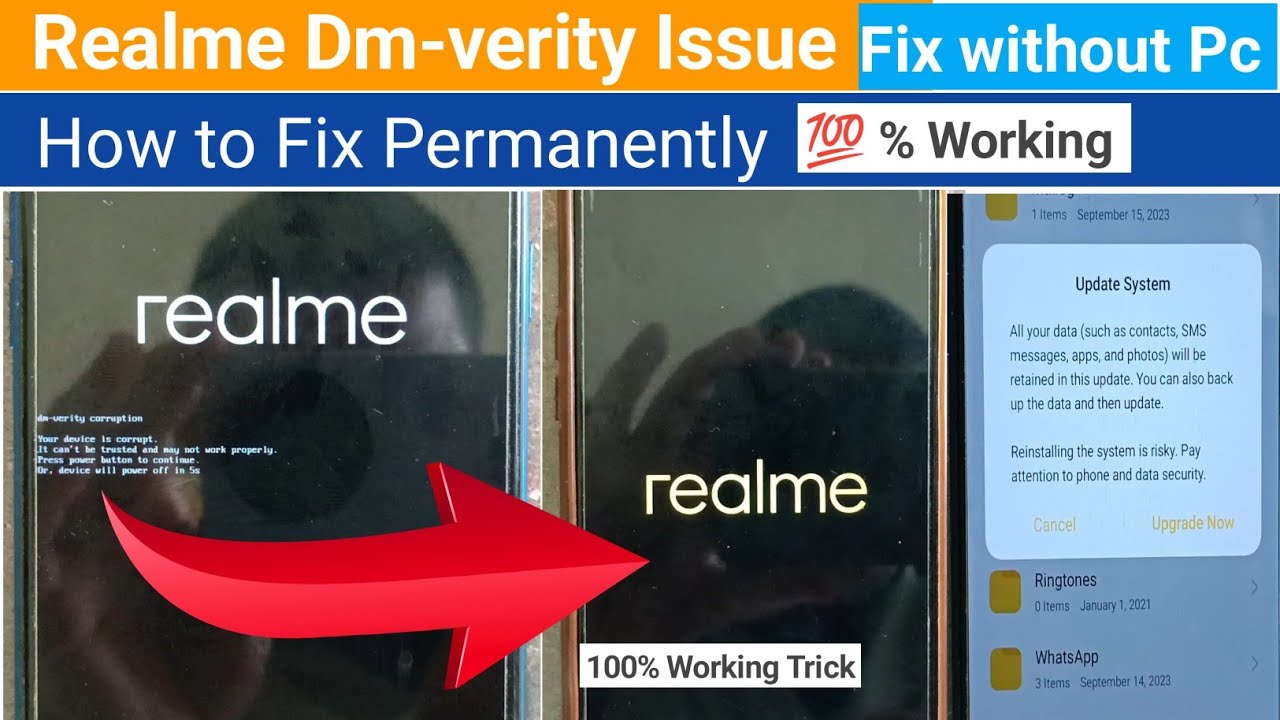 Realme dm-verity corrupt | how to Fix Realme Dm-verity corrupt Without ...