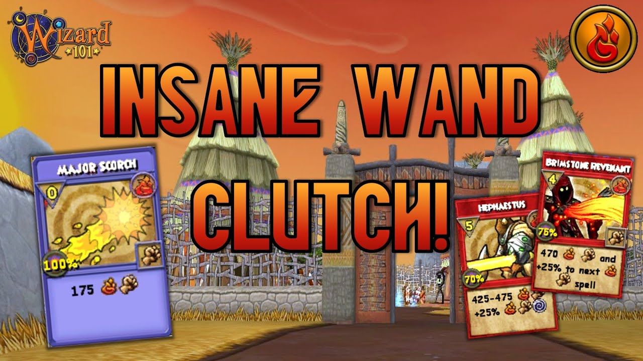 Wizard101: MAX FIRE PvP (140): INSANE Wand Clutch! - YouTube