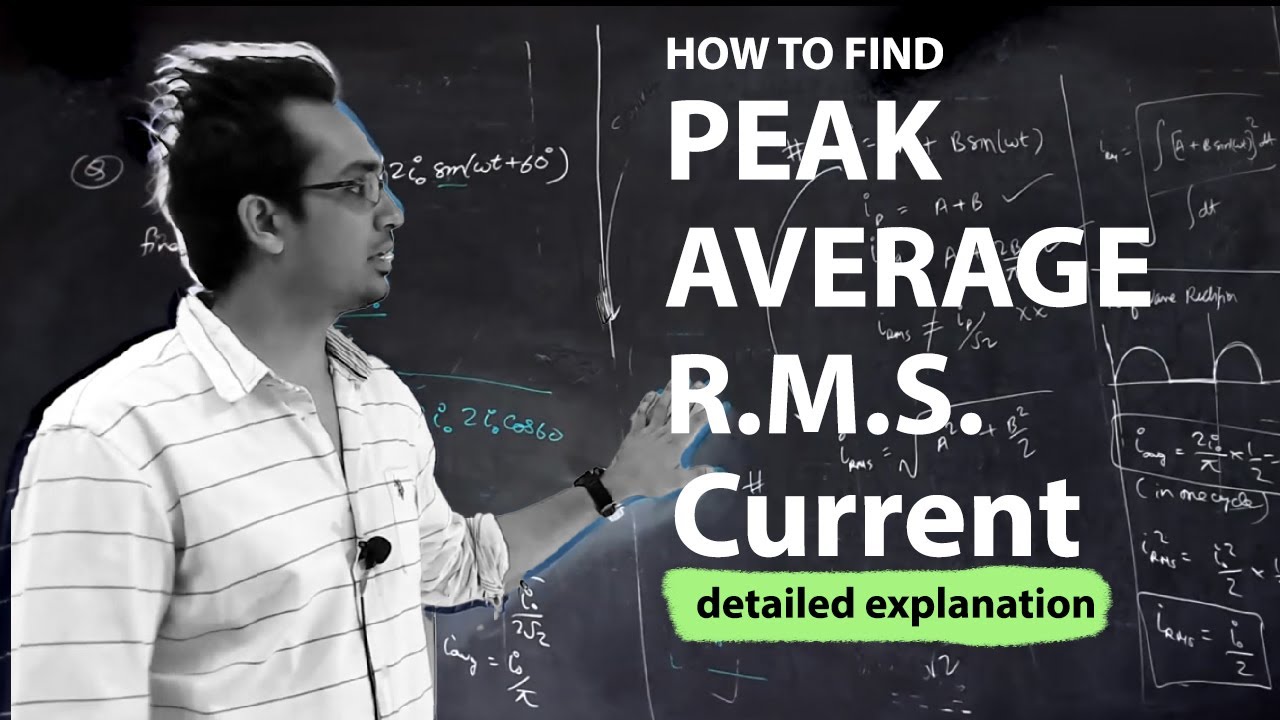 How to find Peak, Average and RMS Current in AC - Detailed - YouTube