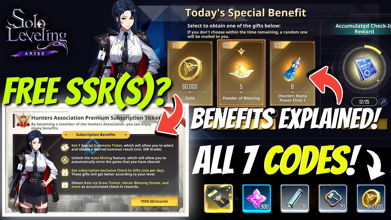 All Working Redeem Code! How Premium Membership Works (Benefits & Rewards) - Solo Leveling Arise ...